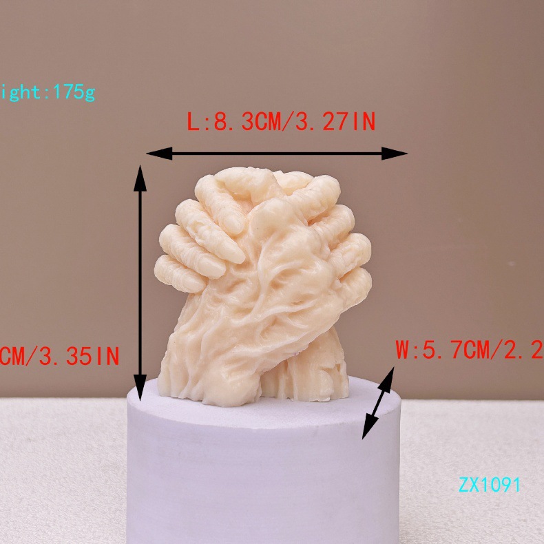 Halloween Horror Zombie Hand Silicone Candle Mould