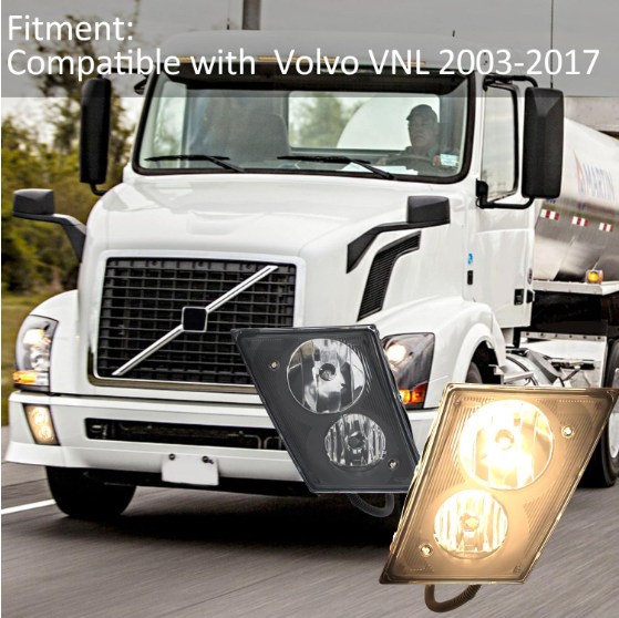 LEAVAN Fog Lamps Are Compatible With 2003-2017 Volvo VN VNL 630 670 730 ...