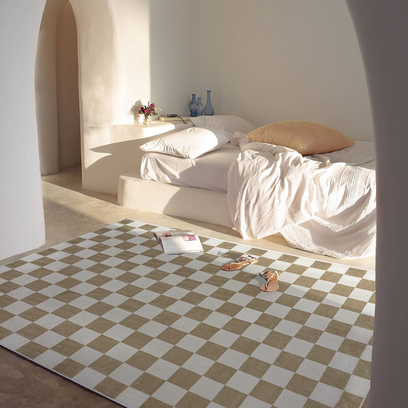 Retro Classic Multi Colored Checkerboard Rug