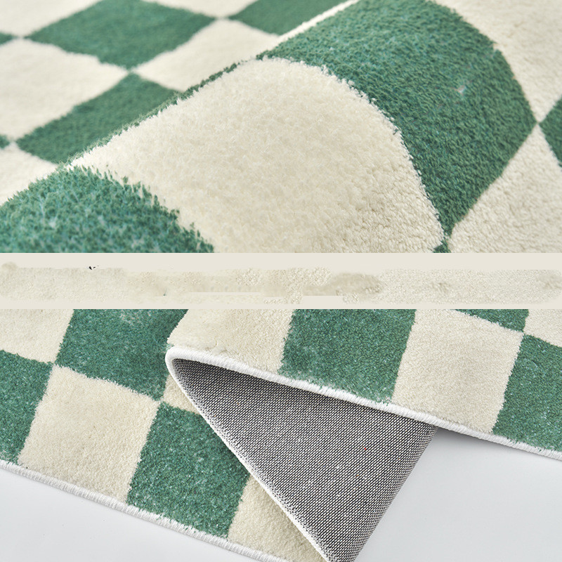 Retro Classic Multi Colored Checkerboard Rug