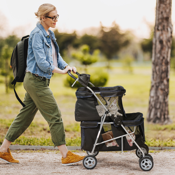 4-wheeled Double-decker Style, Pet Strollers - CJdropshipping