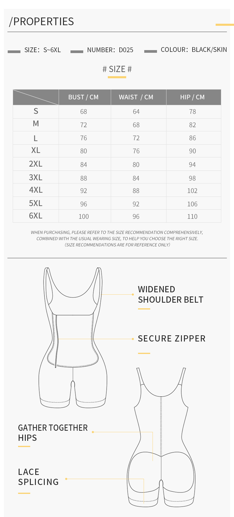 Fat Woman Side Zipper-breasted One-piece Abdomen And Hips Body Shaper ...