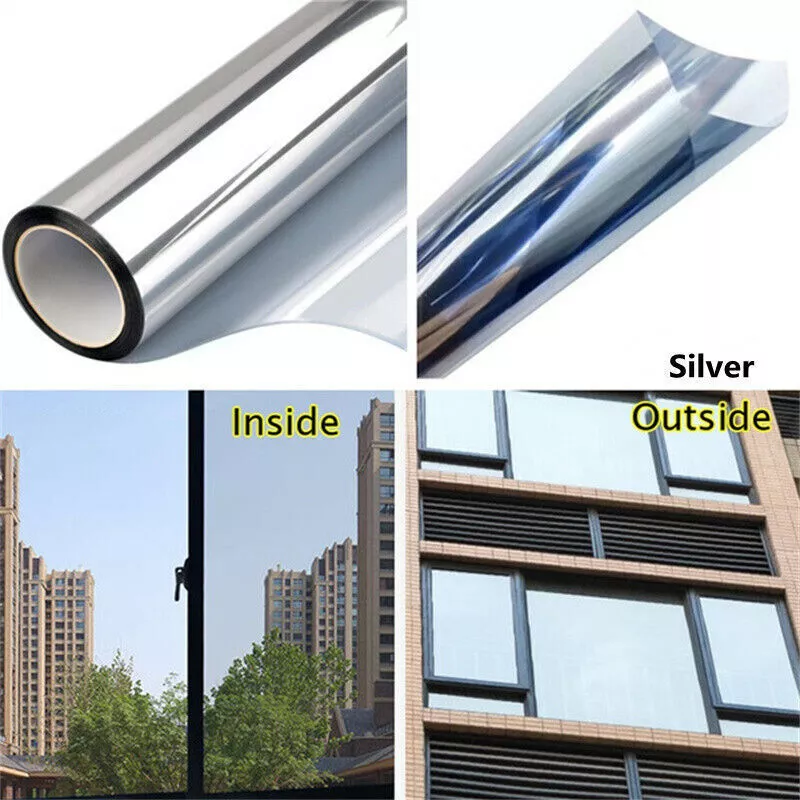 One Way Mirror Reflective Window Film Home Privacy Solar Tint Foil ...